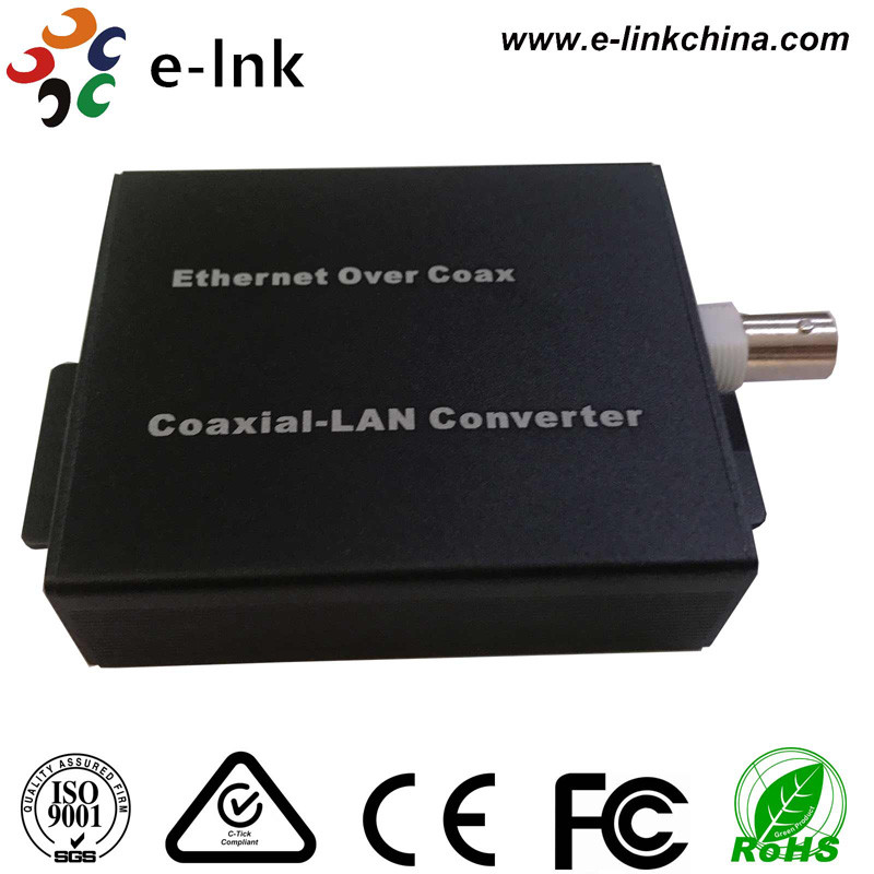 10/100Mbps IP Ethernet Over Coaxial Converter With Dc 12v Power Supply
